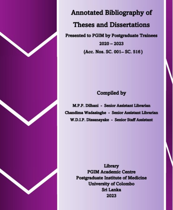 Annotated Bibliography of Dissertations and Theses | PGIM Library
